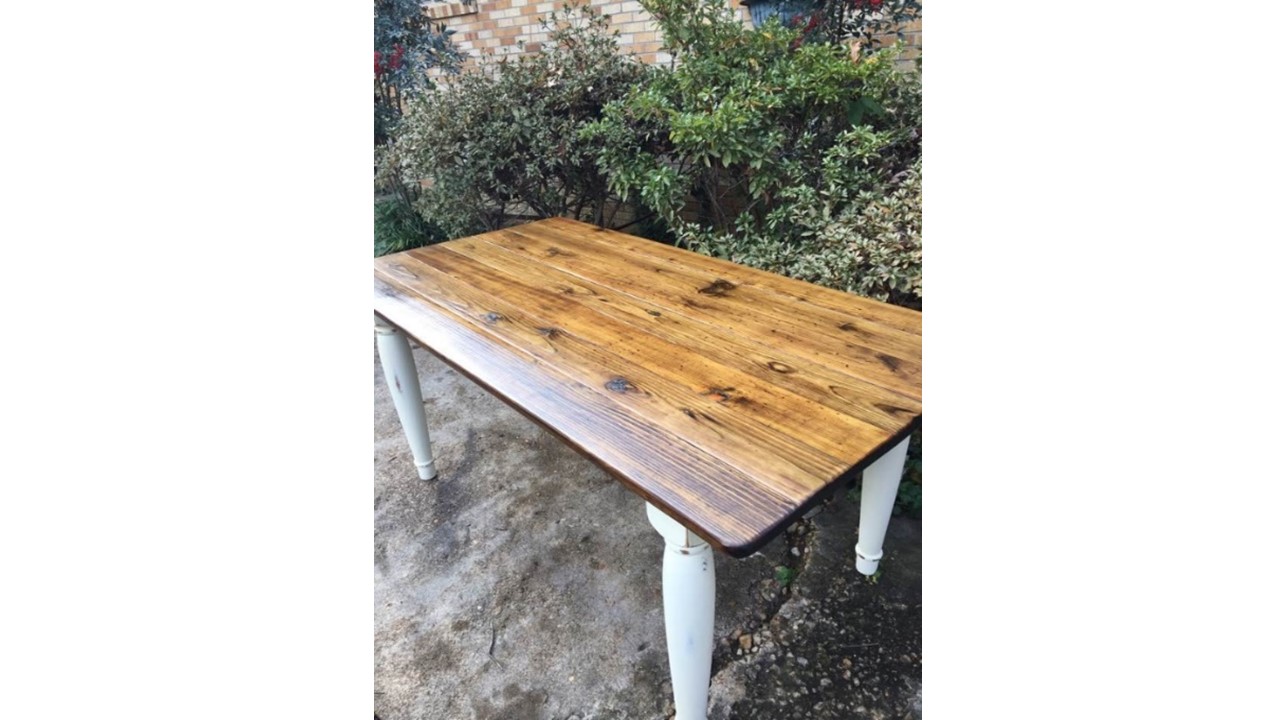 RUSTIC ALL WOOD FARMHOUSE FARM TABLE | Just Fine Tables