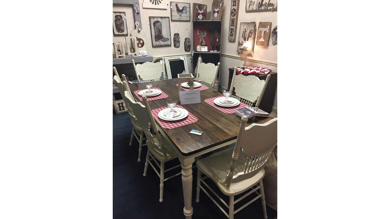 Handmade Rustic Farmhouse Farm Table w/ Chairs | Just Fine Tables